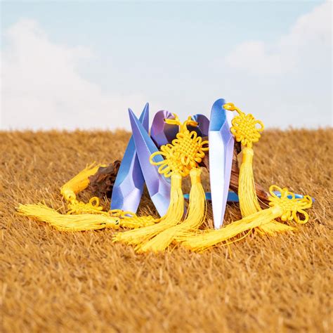 Galaxy Star Anime Kunai Cosplay Prop With Korean Knot Tassel 3d Printed