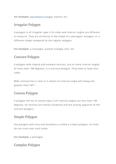 What Are Polygons Types Shapes Formulas And Examplespdf