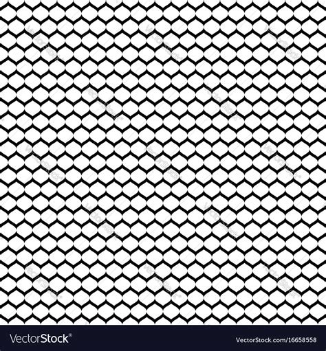 Seamless Pattern Monochrome Mesh Black White Vector Image