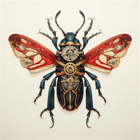 Premium Photo Colorful Insect Illustration Vector In Light Background