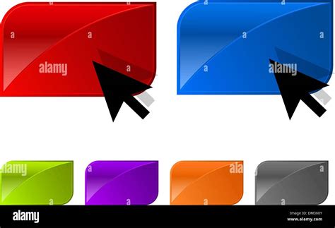 Vector Glossy Button For Web Design Stock Vector Image And Art Alamy