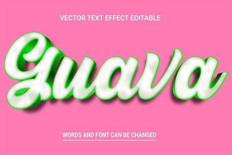 Guava 3d Editable Text Effect Vector Graphic By Truevector · Creative