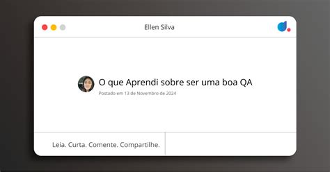 O Que Aprendi Sobre Ser Uma Boa Qa Ellen Silva Dio