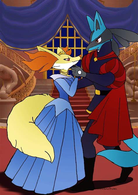 Princess Delphox And Prince Lucario Waltz By Princesshanabraixen On