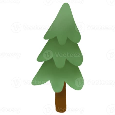 Cute Trees In Cartoon Style 26458924 Png