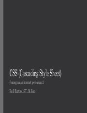 Teori Modul CSS Cascading Style Sheet Pdf CSS Cascading Style Sheet Pemrograman Internet