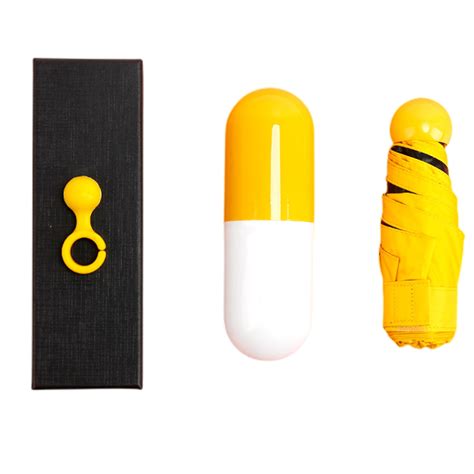 Ultra Lights Small Mini Umbrella With Cute Capsule Case Folding Compact Pocket Umbrella