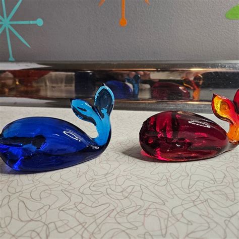 Glass Whale Etsy