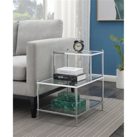 Royal Crest 2 Step Glass Chairside End Table 1 Smiths Food And Drug