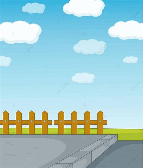 Outdoor Scene Outdoor Background Blue Vector Outdoor Background Blue