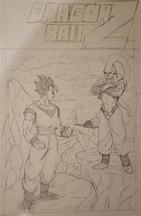 Wanted To Draw Some Panels With Buu And Gohan Fighting Rsketches