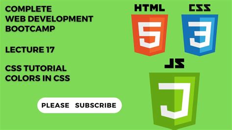 Lecture 17 Css Tutorial Colors In Css Youtube