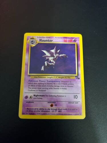 Pokemon Tcg Haunter 2162 Fossil Unlimited Wotc Ebay
