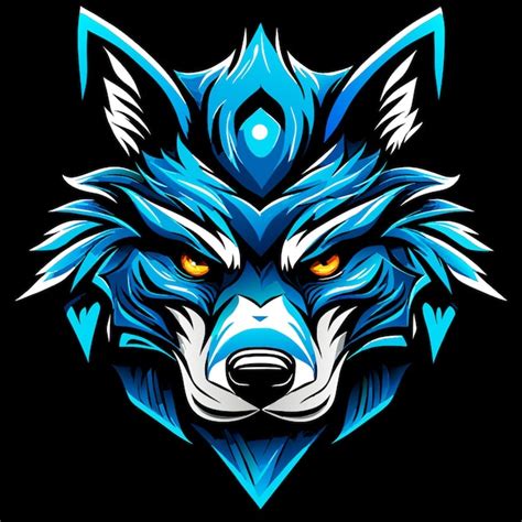 Street Artgraffiti Dangerous Artic Wolf Head Illustration Isolated In