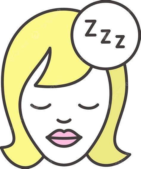 Sleeping Woman Color Icon Zzz Pictogram Girl Vector Zzz Pictogram Girl PNG And Vector With