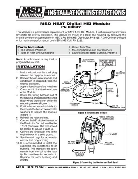 Msd Heat Digital Hei Module Pn Speedway Motors