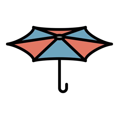 Japanese Paper Umbrella Icon Color Outline Vector 15145443 Vector Art