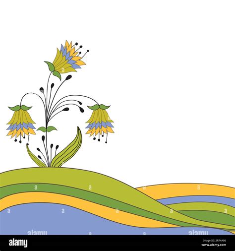 Colourful Spring Flowers Background Vector Illustration Stock Vector