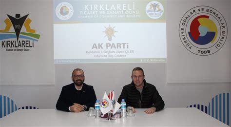 Ktso Ba Kan Soner Il K Ak Parti K Rklareli L Ba Kan Alper Ileri A Rlad K Rklareli