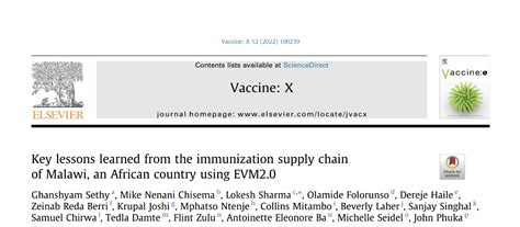 Key Lessons Learned From The Immunization Supply Chain Of Malawi An African Country Using Evm 2