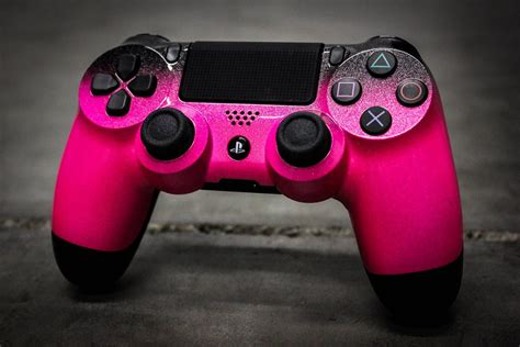 Custom Playstation 4 Controller Sparklescent Pink And Metallic