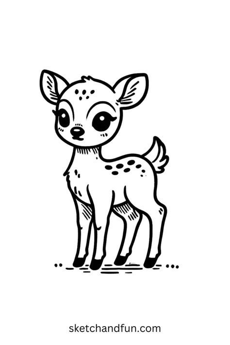 39 Easy Cute Deer Drawing Ideas Sketch And Fun