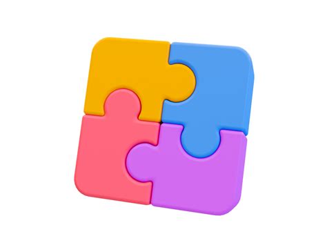 free 3d minimal jigsaw connected together problem solving concept 3d