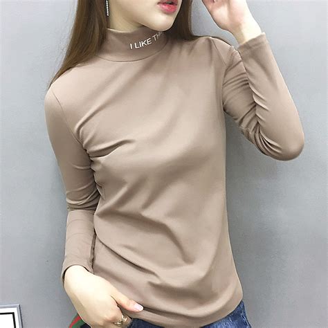 打底衫2023新款女秋冬加绒加厚半高领针织衫德绒保暖内衣内搭上衣虎窝淘
