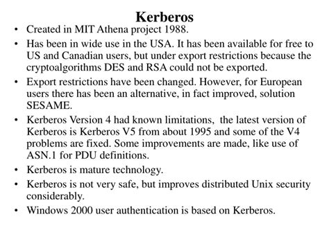 Ppt Kerberos Powerpoint Presentation Free Download Id9509144