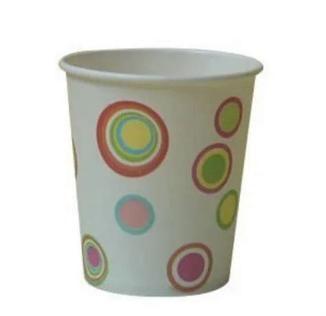 White 55 Ml Printed Paper Cup For Parties Packet Size 70 Pieces Per