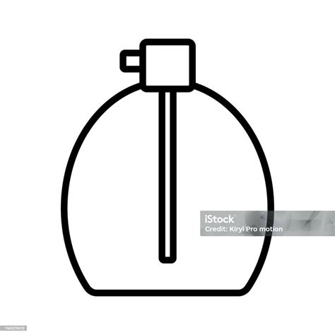 흑백 아이콘은 간단한 선형 유행 화려한 화장품 향수 유리 병 Adicolon 쾌적한 냄새와 아름다움 안내와 화장실 물입니다 벡터 일러스트레이션 0명에 대한 스톡 벡터 아트