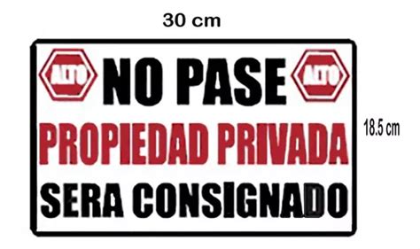 Letrero Señalamiento Propiedad Privada 32 Pza En Venta En Zapopan