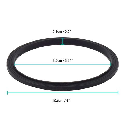 4x For Nutribullet Rx Gasket Black Seal Ring Suits 1700w 1700 N17 1001
