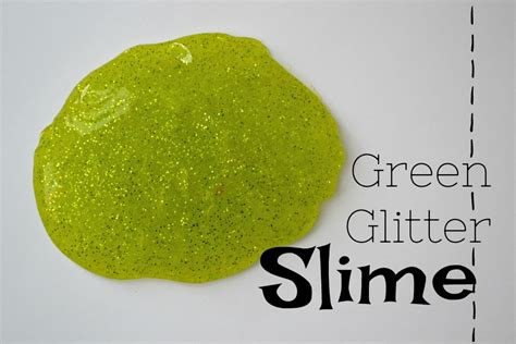 Green Glitter Slime Autumn Ash