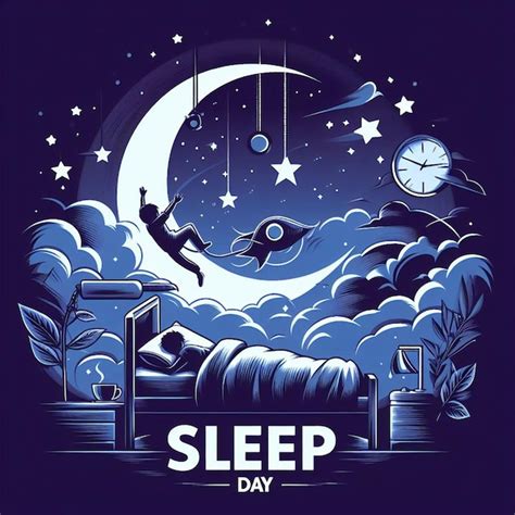 Premium Photo Sleep Day Poster Flyer Banner And Sleep Day Background