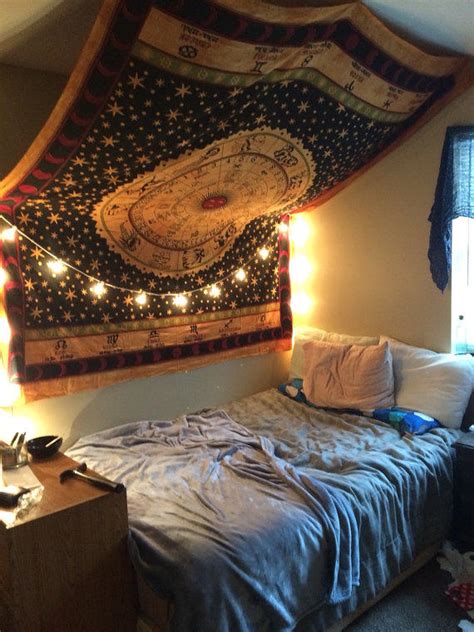 Brown Black Zodiac Horoscope Tapestry Astrology Bedspread