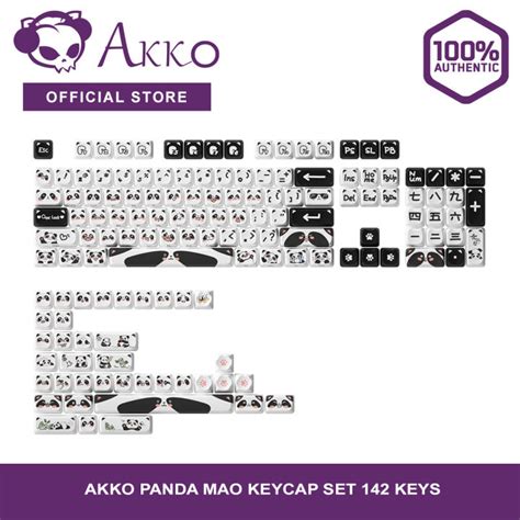 Akko Panda Mao Keycap Set 142 Keys Lazada Ph