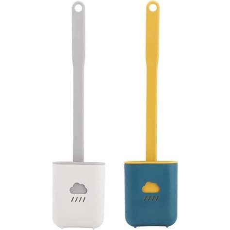 Lot Brosse Wc Silicone Brosse Toilette Silicone Antibactérienne Balai Toilette Wc Et Supports