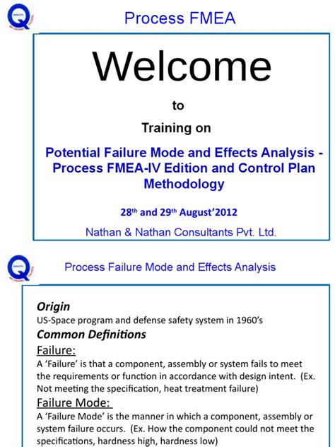 Pfmea And Cp Training Material Download Free Pdf Systems Engineering Business Process