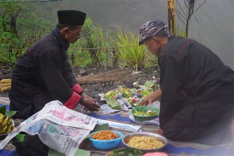 Indonesian Do Traditional Ritual On Larung Sesaji Javanese