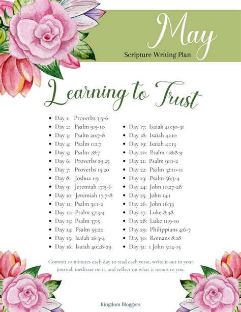 Scripture Writing Plans For The Whole Year Kingdom Bloggers