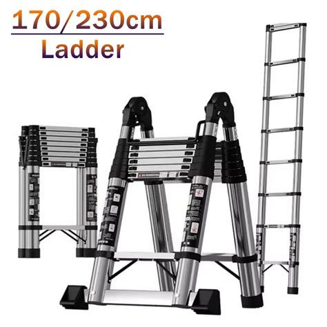 Escalera Telesc Pica De Acero Inoxidable Para Uso Dom Stico Escalera