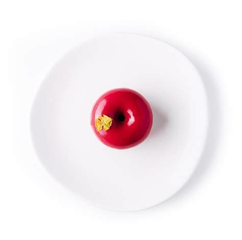 Premium Photo Round Cake Raspberry Dessert In Red Glaze