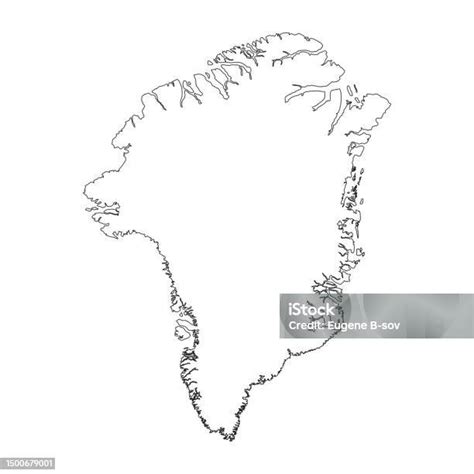 Stock Ilustrace Velmi Podrobná Mapa Grónska S Hranicemi Izolovanými Na Pozadí Stáhnout Obrázek