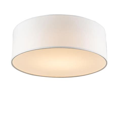 QAZQA Plafondlamp Wit 30 Cm Incl LED Drum LED Kopen Shop Bij FonQ