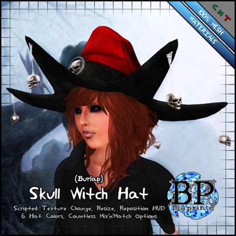 Second Life Marketplace Bp Burlap Witch Hat