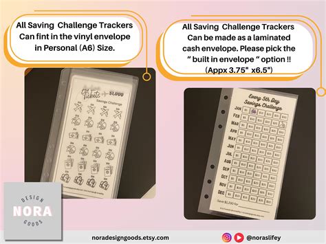 Botox Savings Challenge Tracker Laminated A6 Personal Etsy