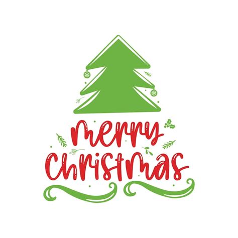 Diseño de árbol de navidad feliz Vector Premium