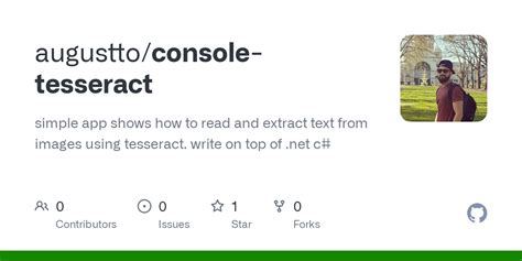 Github Augusttoconsole Tesseract Simple App Shows How To Read And