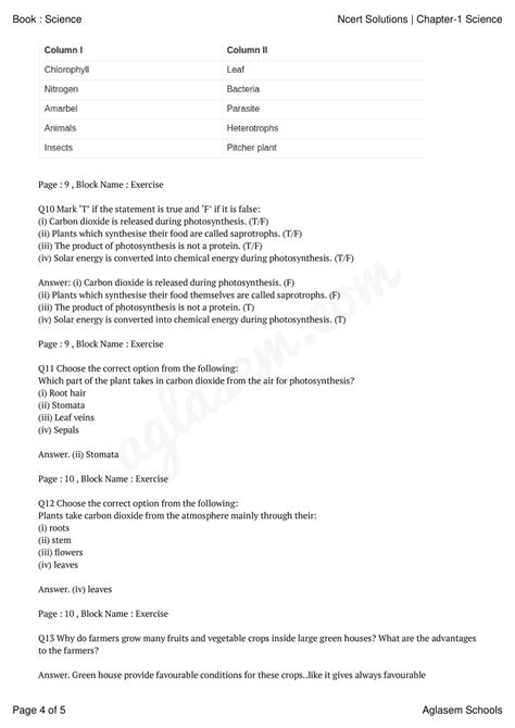 Ncert Solutions Class Science Chapter Nutrition In Plants